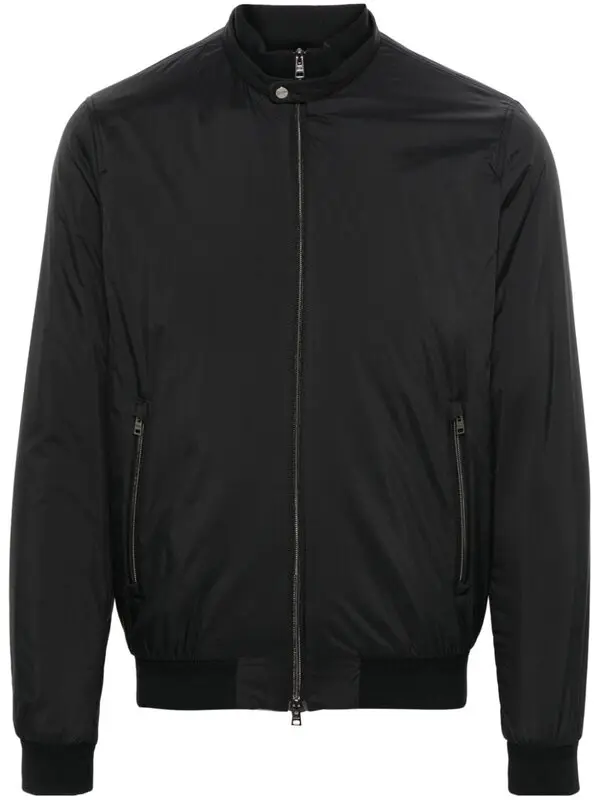 Herno Logo-plaque Bomber Jacket - Black