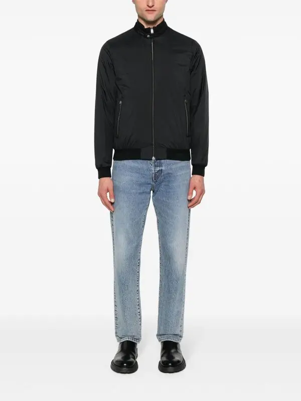 Herno Logo-plaque Bomber Jacket - Black