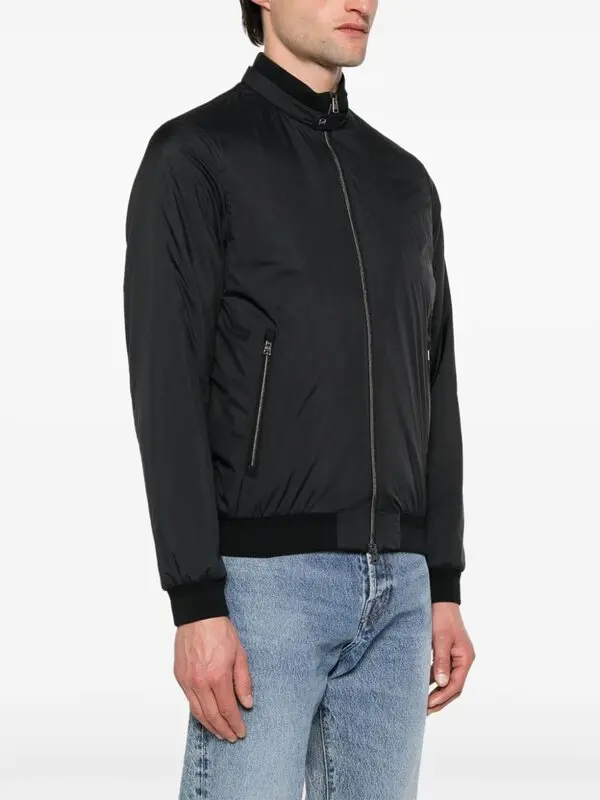 Herno Logo-plaque Bomber Jacket - Black