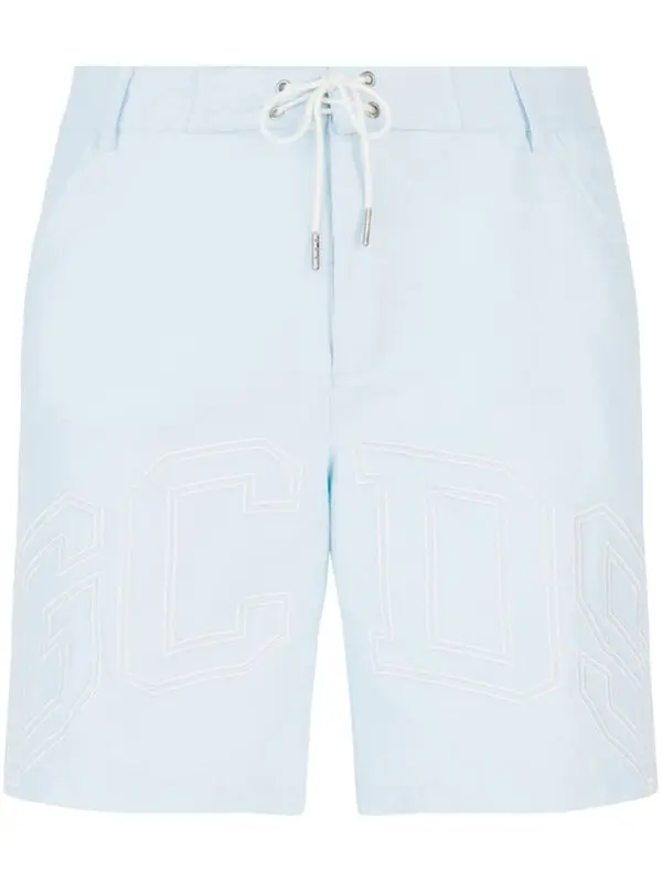 Gcds Logo-print Swim Shorts - Blue