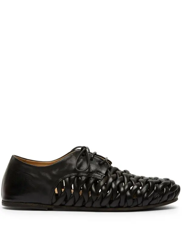 Marsèll Steccoblocco Interwoven Leather Derbies - Black