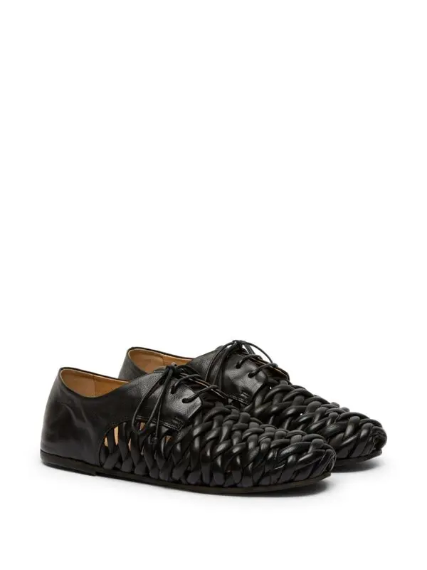 Marsèll Steccoblocco Interwoven Leather Derbies - Black