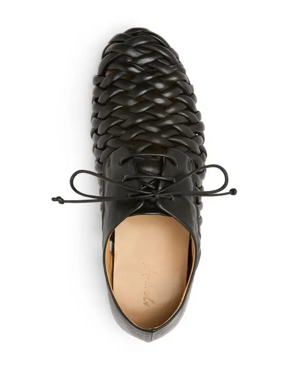 Marsèll Steccoblocco Interwoven Leather Derbies - Black