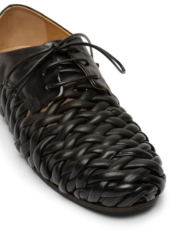 Marsèll Steccoblocco Interwoven Leather Derbies - Black