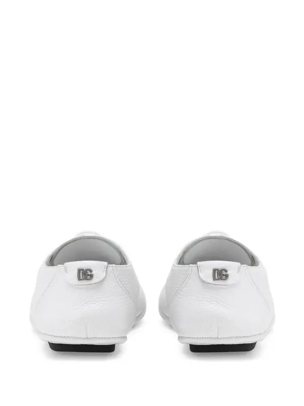 Dolce & Gabbana Logo-plaque Leather Derby Shoes