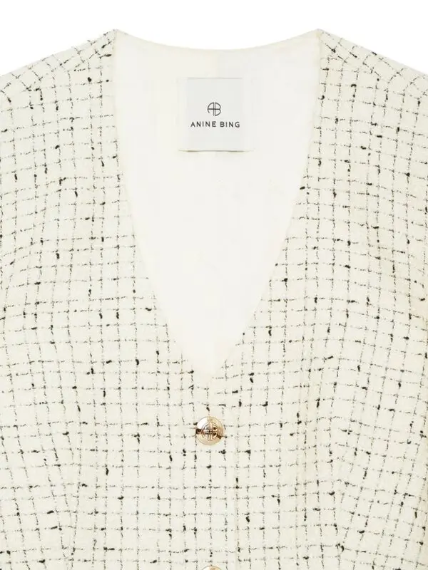 ANINE BING Anita Cropped Tweed Jacket