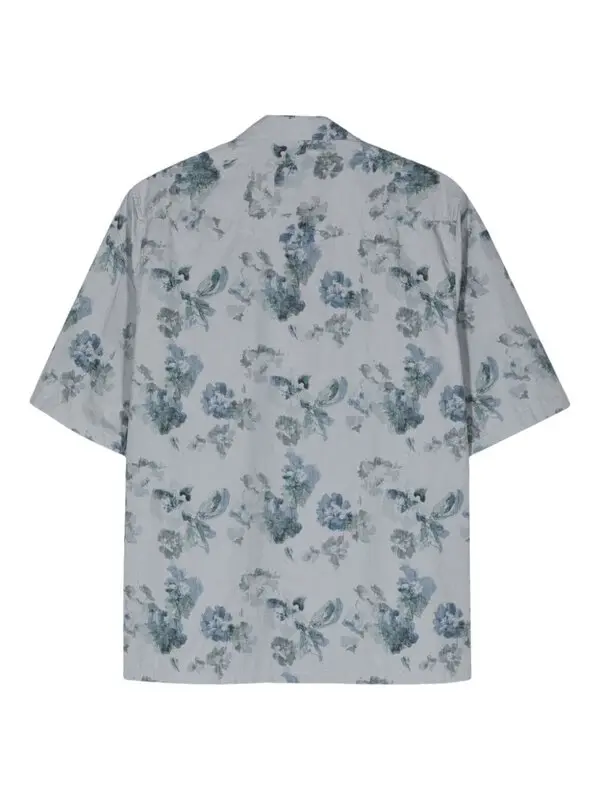 Officine Générale Floral-print Cotton Shirt