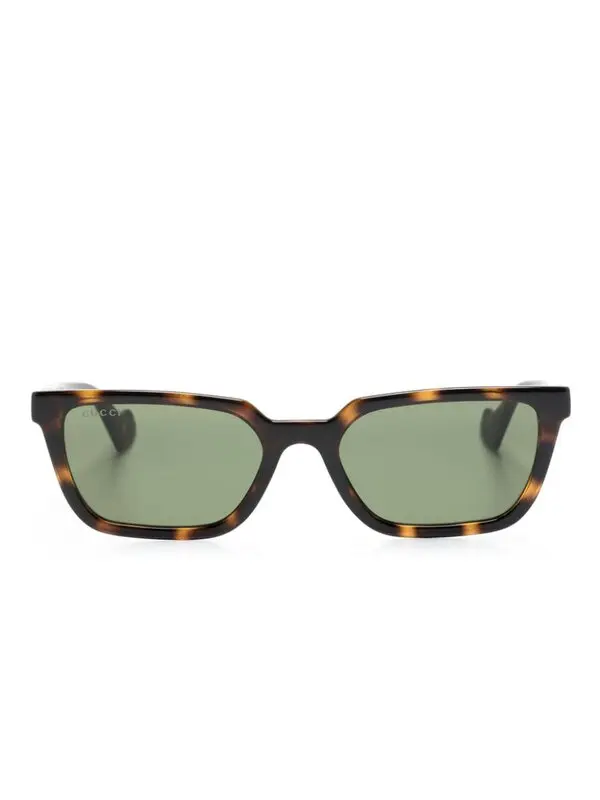 Gucci Rectangle-frame Sunglasses - Brown