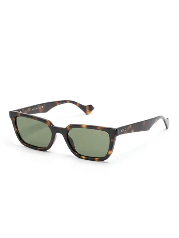 Gucci Rectangle-frame Sunglasses - Brown