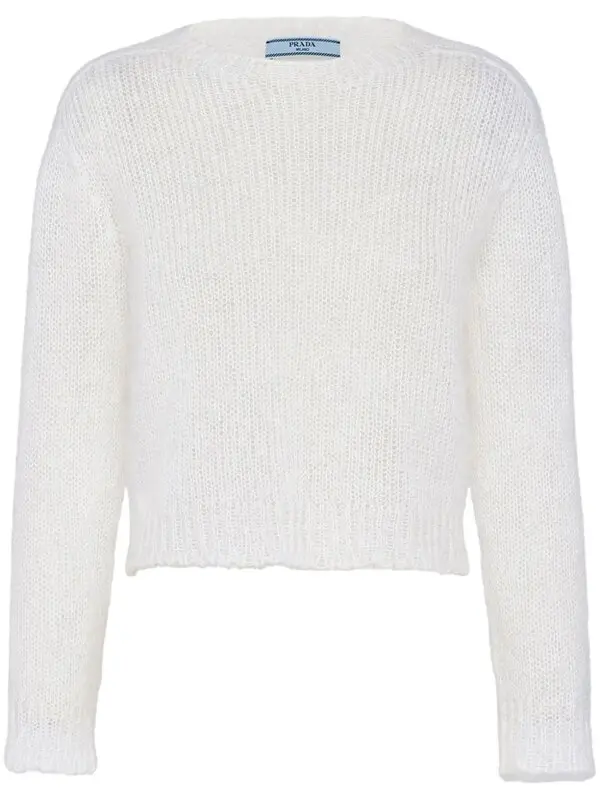 Prada Crew-neck Wool Jumper - White