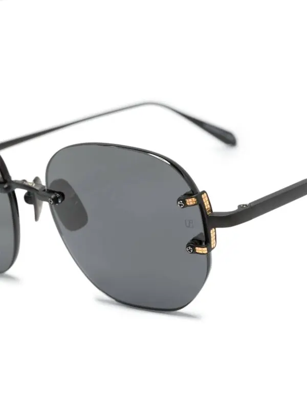 Linda Farrow Sandor Geometric Sunglasses - Black