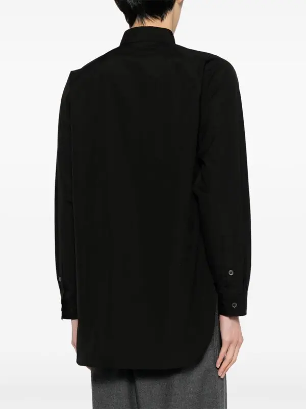 Yohji Yamamoto Asymmetric-collar Cotton Shirt