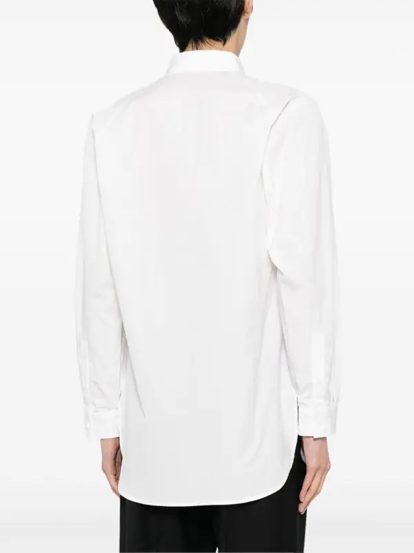 Yohji Yamamoto Asymmetric-collar Cotton Shirt