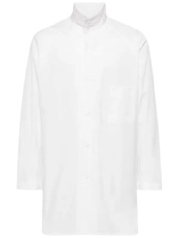 Yohji Yamamoto Raglan-sleeves Cotton Shirt - White