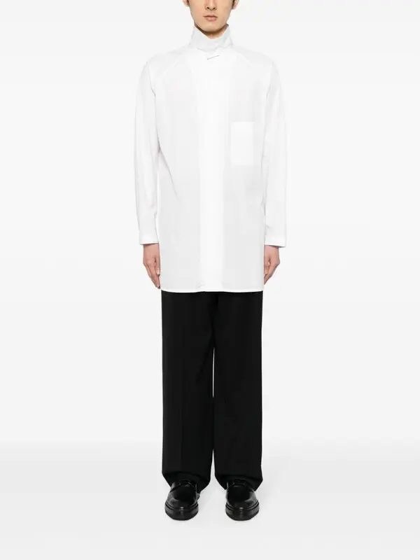 Yohji Yamamoto Raglan-sleeves Cotton Shirt