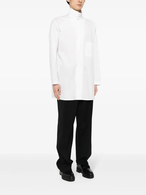 Yohji Yamamoto Raglan-sleeves Cotton Shirt