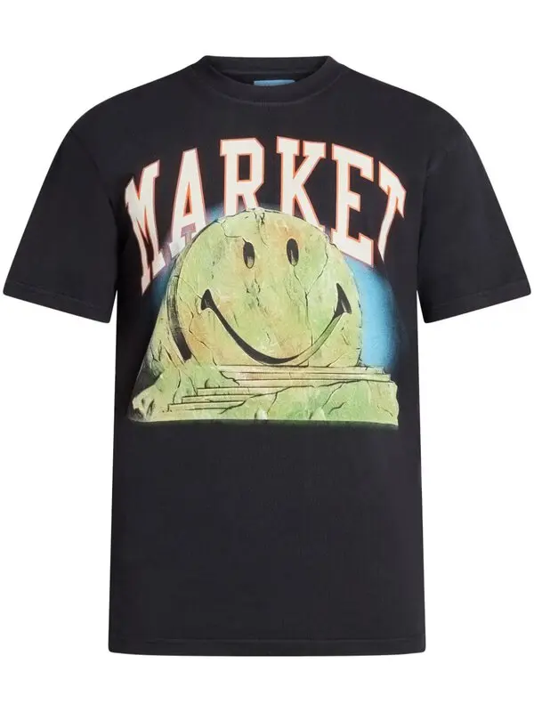 MARKET Graphic-print Cotton T-shirt - Black