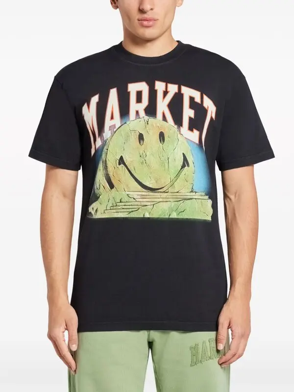 MARKET Graphic-print Cotton T-shirt - Black