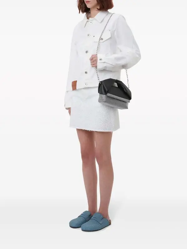 JW Anderson Cropped Twisted Denim Jacket - White