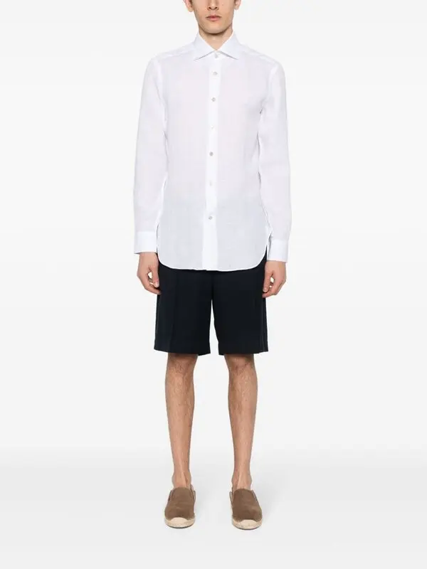 Kiton Poplin Linen Shirt