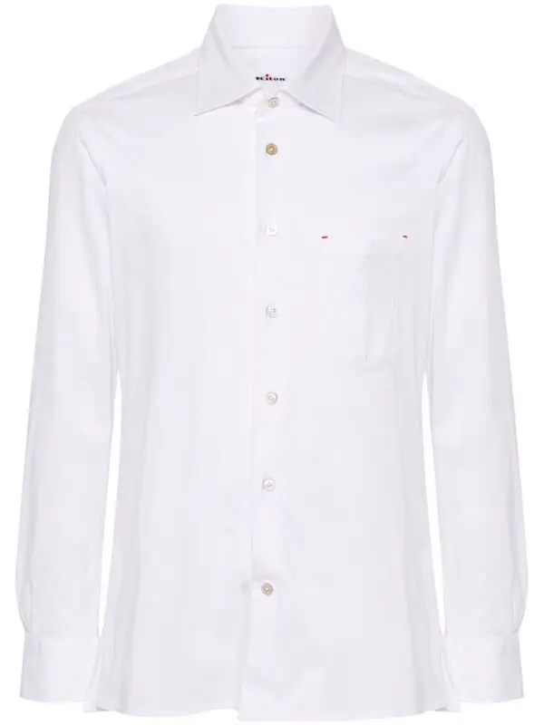 Kiton Jersey Cotton Shirt - White