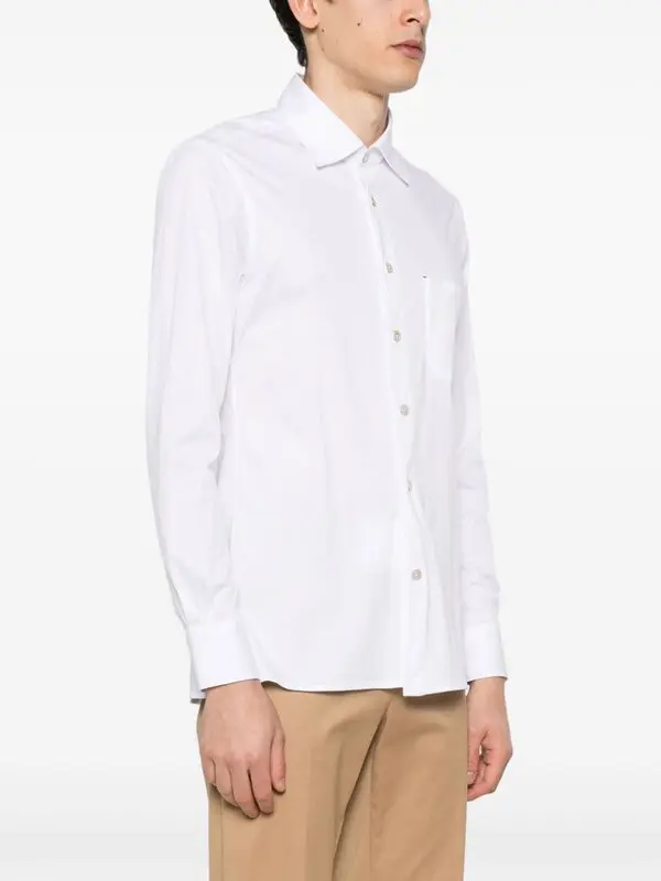 Kiton Jersey Cotton Shirt - White