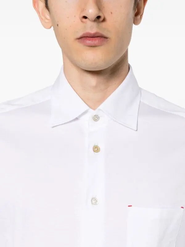 Kiton Jersey Cotton Shirt - White