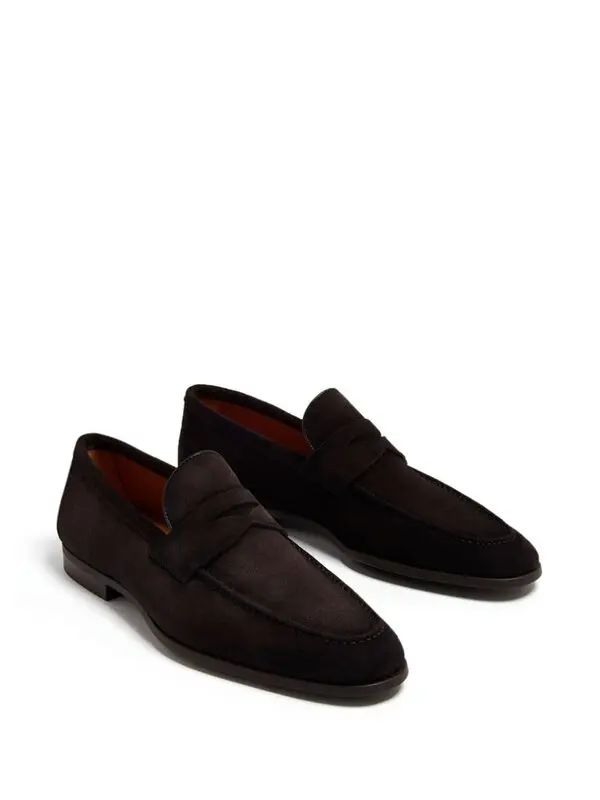 Magnanni Diezma Suede Penny Loafers - Brown