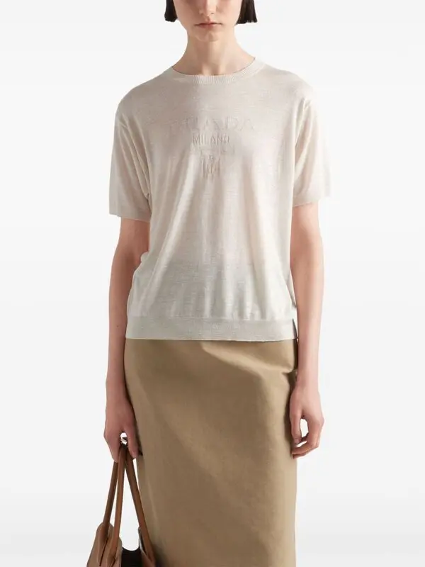 Prada Logo-jacquard Silk Jumper