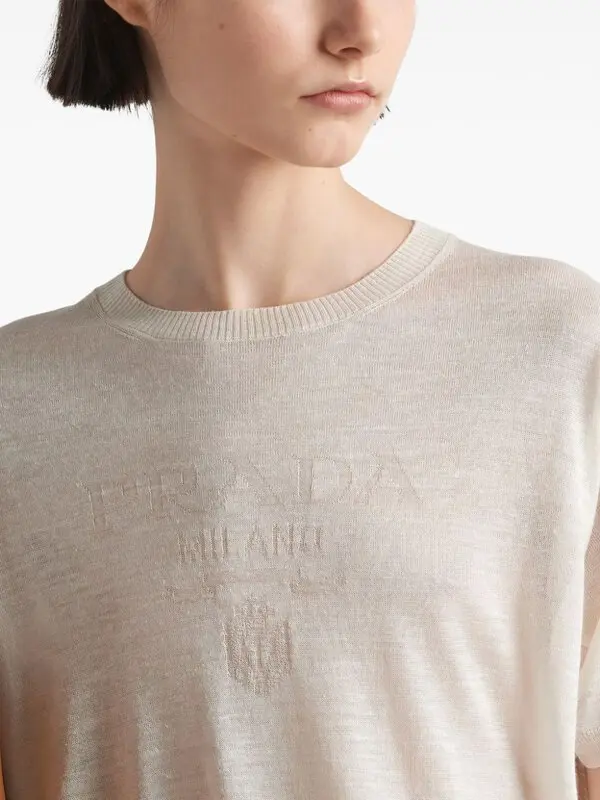 Prada Logo-jacquard Silk Jumper