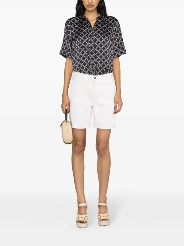 Michael Kors Logo-print Satin Shirt