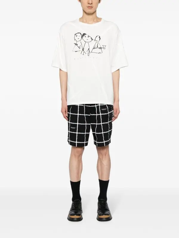 Undercover Logo-print Belted Shorts - Black