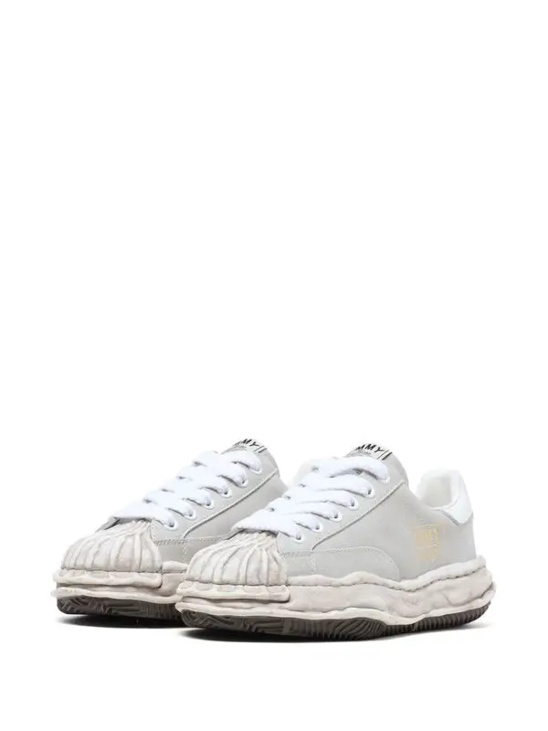 Mihara Yasuhiro Blakey Distressed-effect Leather Sneakers
