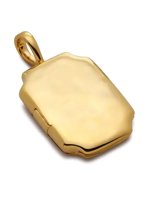 Monica Vinader Signature Locket Pendant - Gold