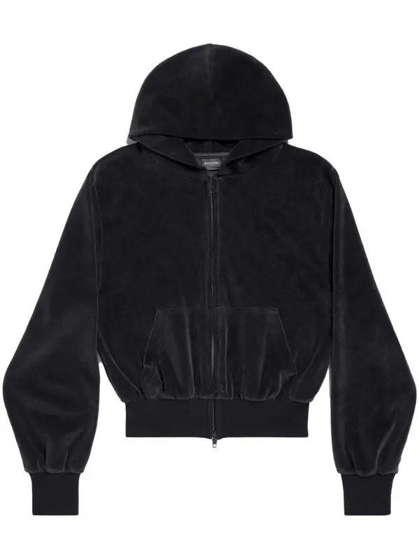 Balenciaga Handwritten Embellished Zip-front Hoodie