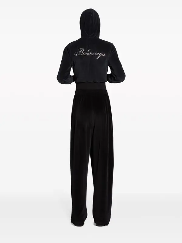 Balenciaga Handwritten Embellished Zip-front Hoodie