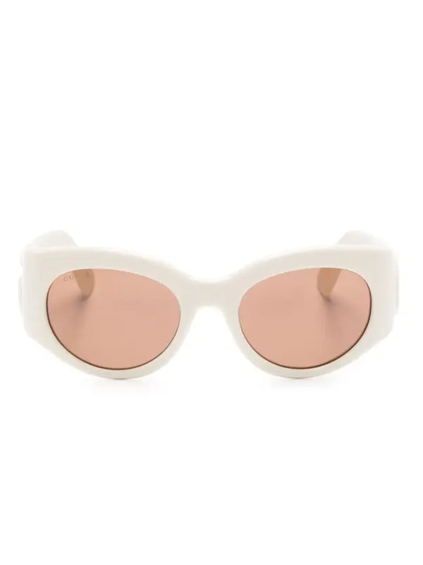 Gucci Double G Rectangle-frame Sunglasses - Neutrals