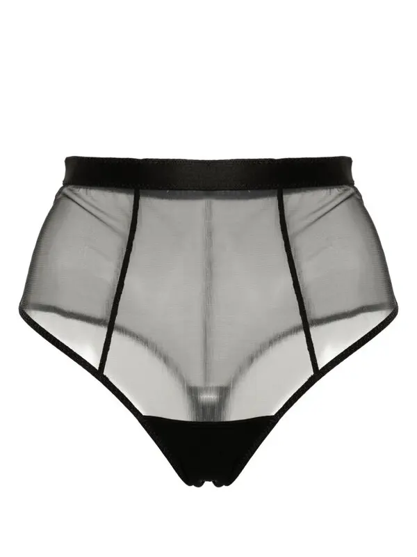 MURMUR Sculpt Sheer High-waisted Briefs - Black