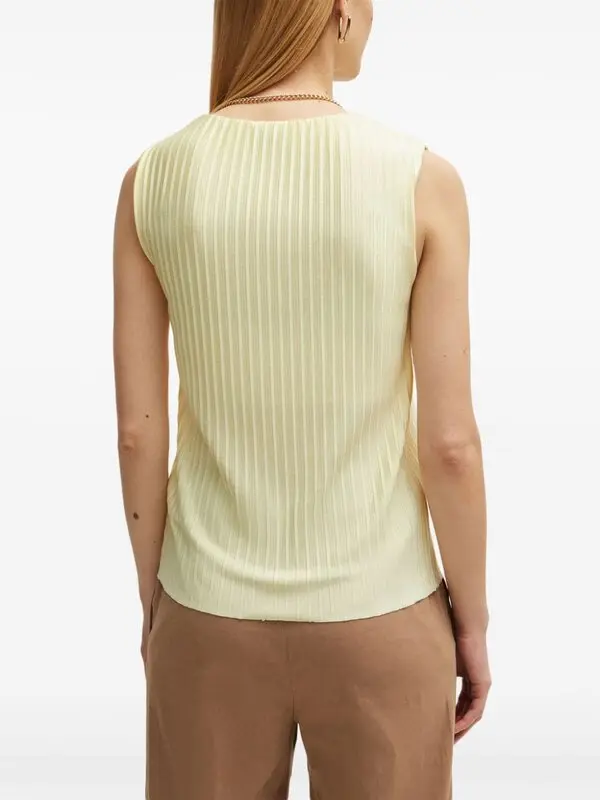 BOSS Plissé V-neck Top