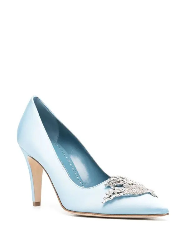 Manolo Blahnik 90mm Palos Pumps - Blue