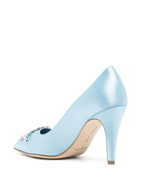 Manolo Blahnik 90mm Palos Pumps - Blue