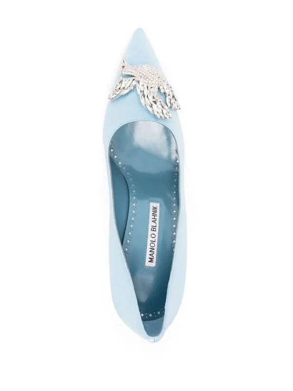 Manolo Blahnik 90mm Palos Pumps - Blue