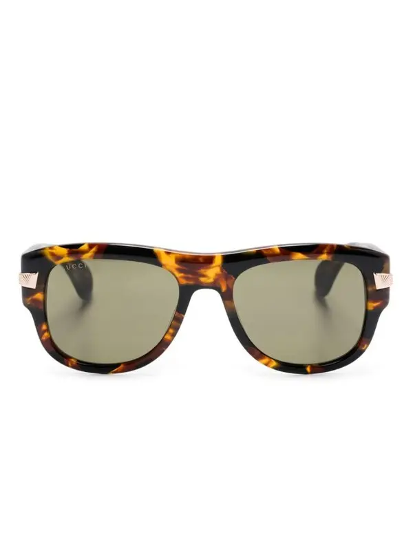 Gucci Square-frame Sunglasses - Brown