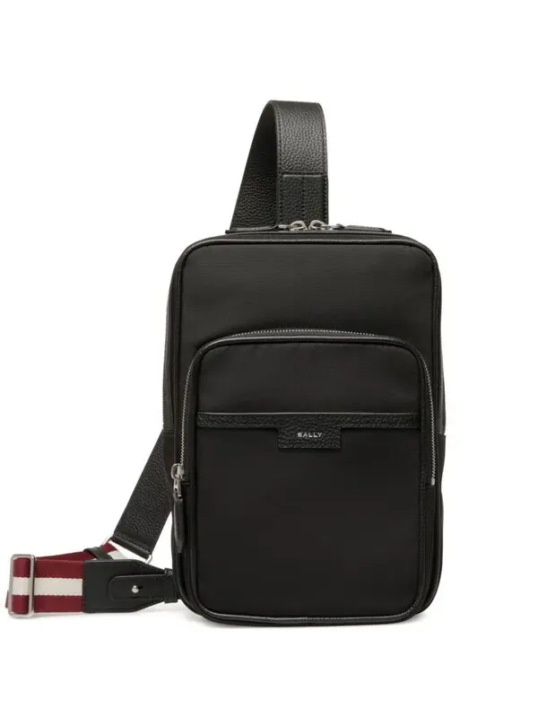 Bally Code Canvas Messenger Bag - Black