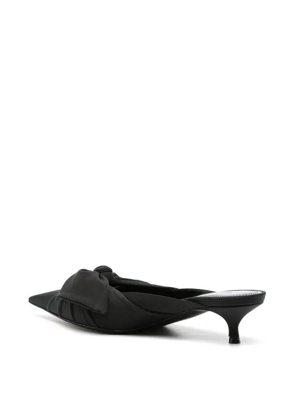 Balenciaga Knife Knot 40mm Pointed-Toe Mules In Black - 68% Off