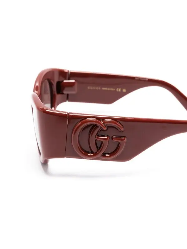 Gucci Oval-Frame Sunglasses - Brown | Editorialist