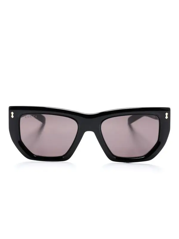 Gucci Geometric Frame Sunglasses - Black