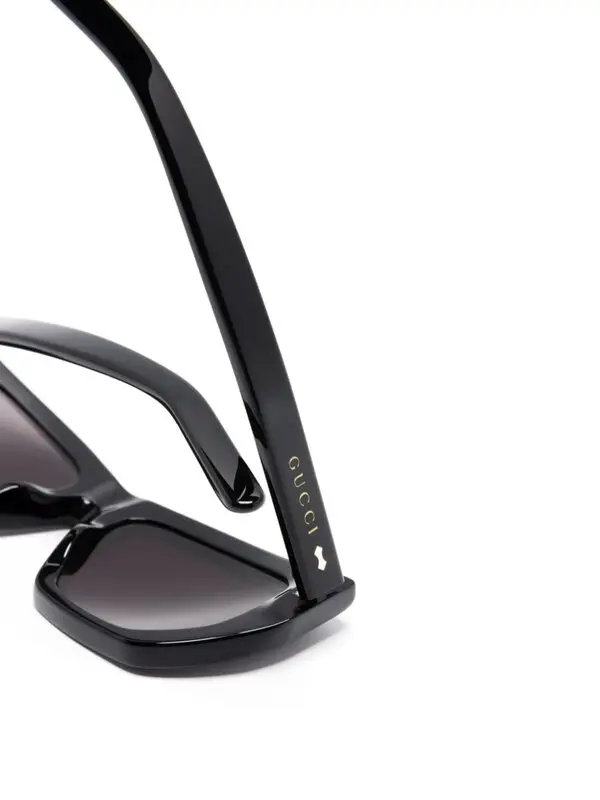 Gucci Geometric Frame Sunglasses - Black