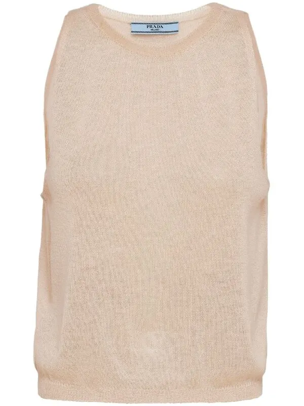 Prada Semi-sheer Cashmere Tank Top