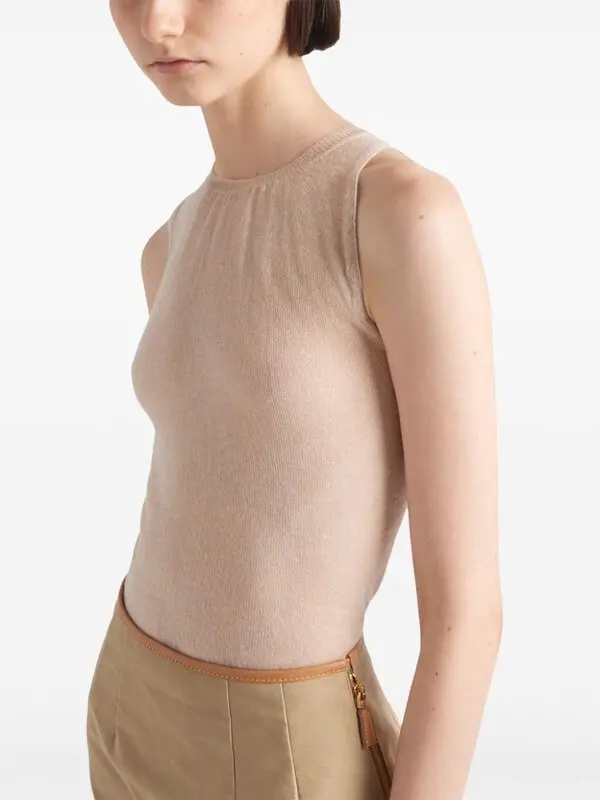 Prada Semi-sheer Cashmere Tank Top